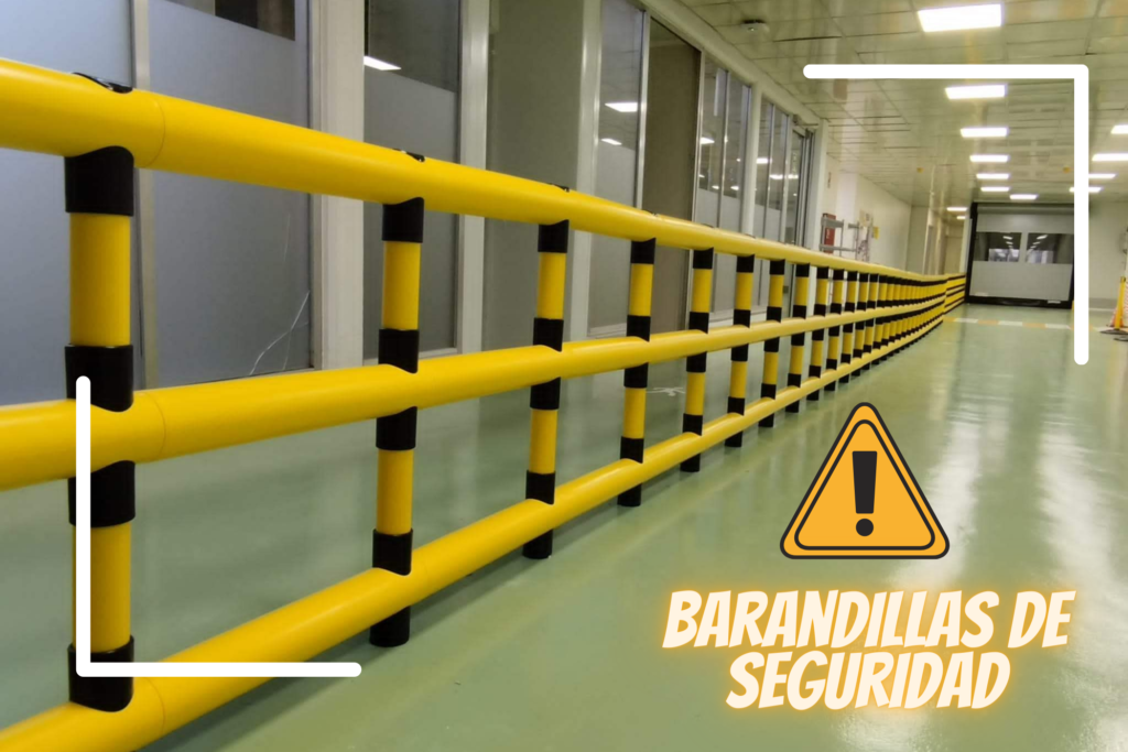 Barandillas de seguridad peatonal para industrias.